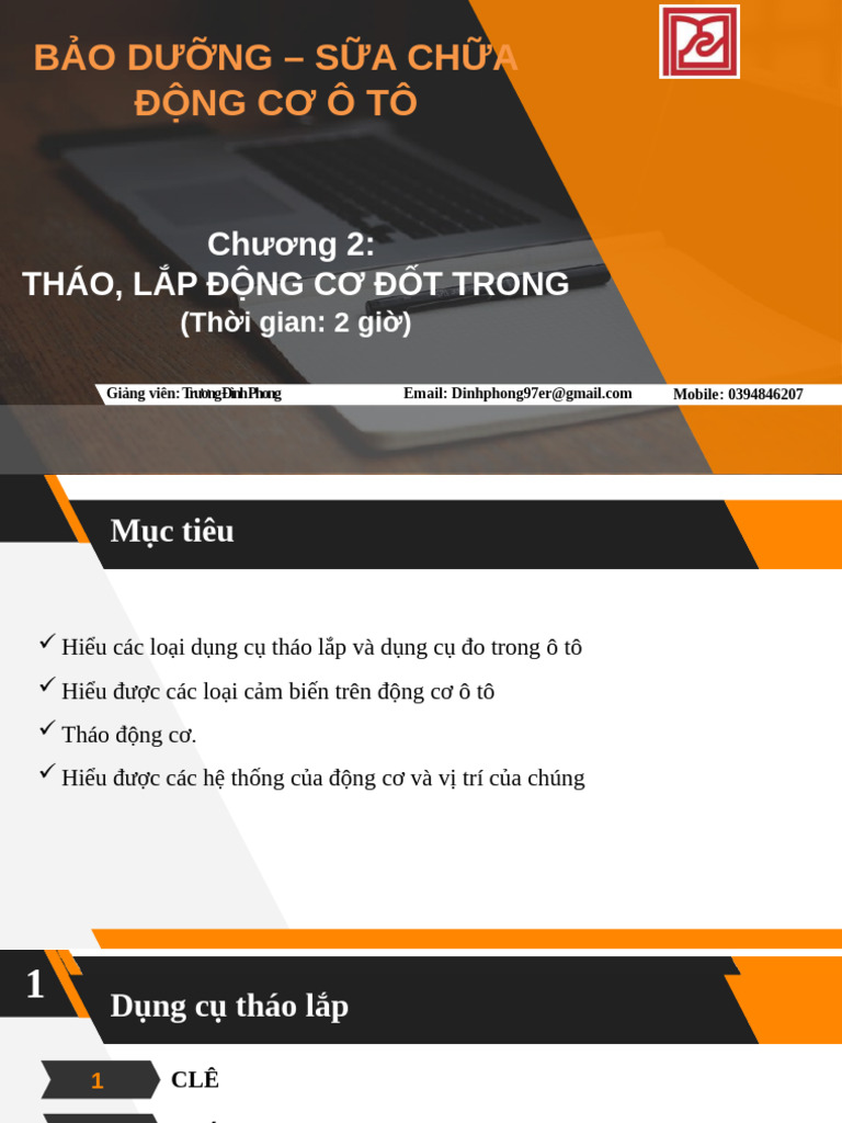 AET 373 - Bảo Dưỡng- Sữa Chữa Động Cơ ô Tô - 2025S - Lecture Slides - 2 | PDF