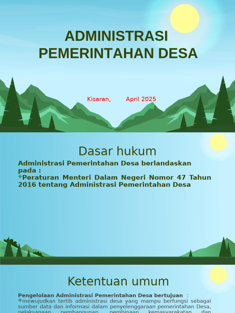 Administrasi Pemerintahan Desa | PDF