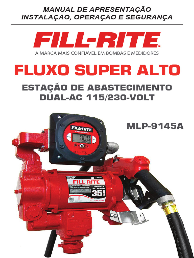 Manual Fill Rite MLP 9145a | PDF | Bomba | Válvula