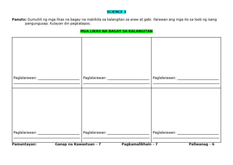 Science - Mga Bagay Sa Kalangitan | PDF