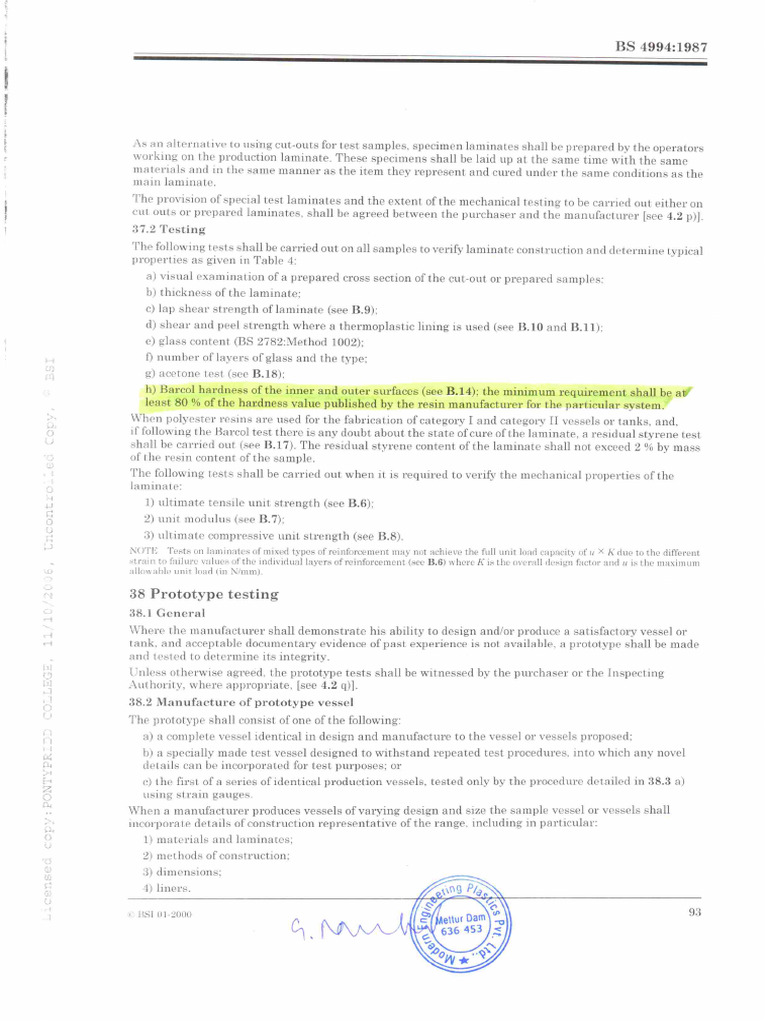 Barcol Test | PDF