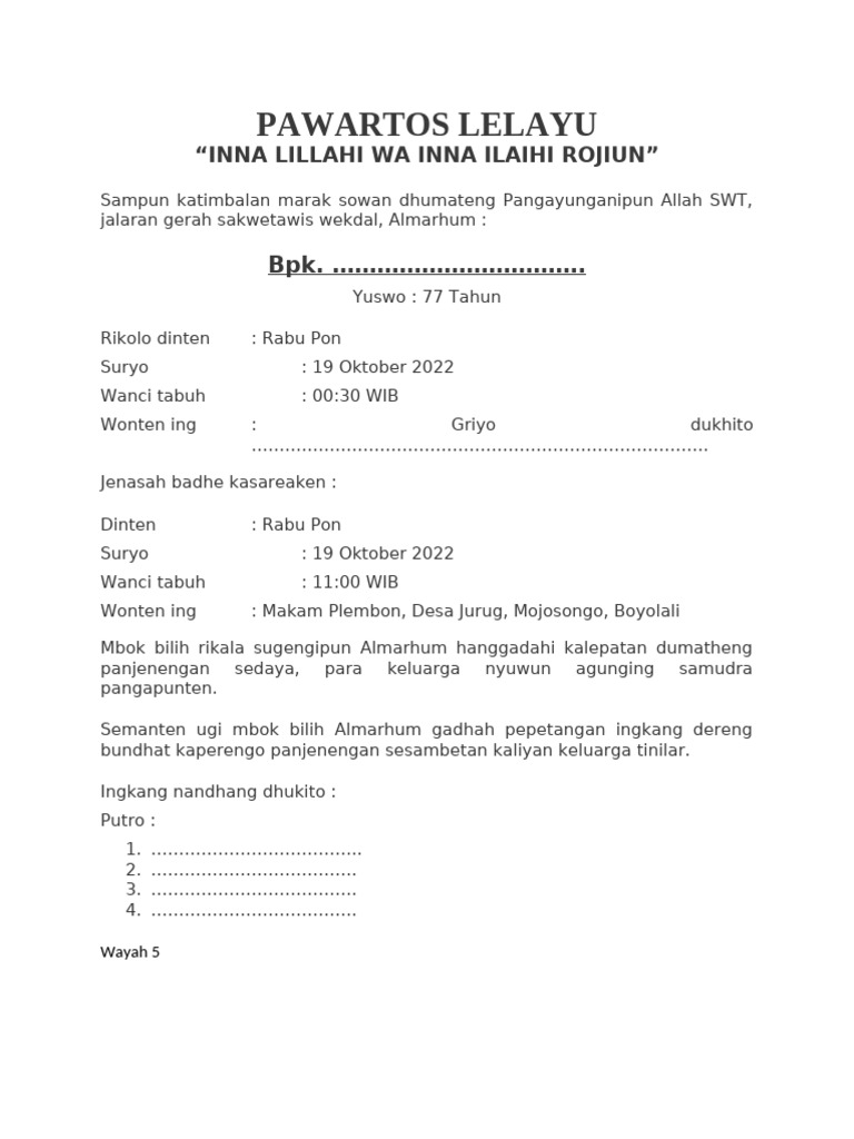 Contoh BERITA LELAYU | PDF