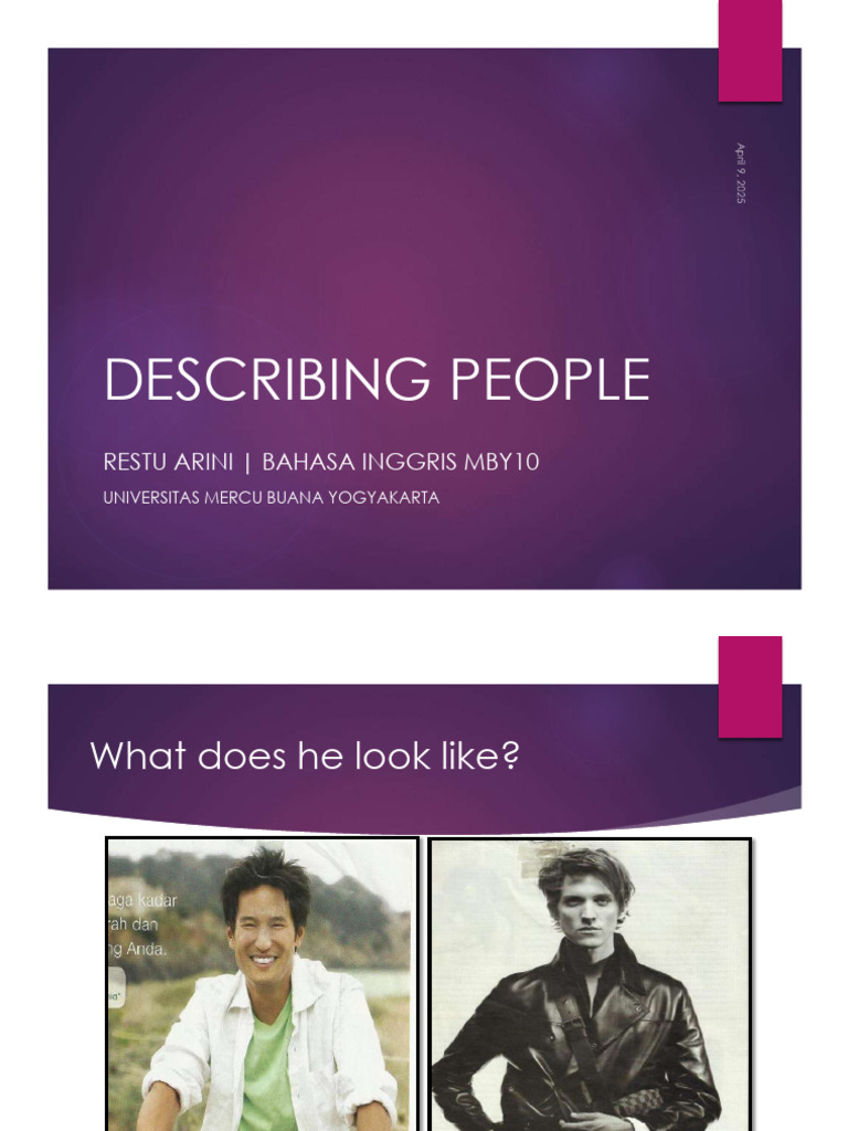 MKU 2022 Describing People - Compressed | PDF | Linguistics