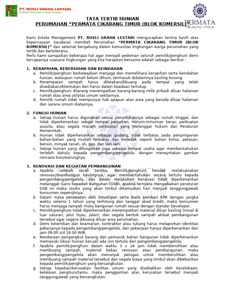 Tata Tertib PCT | PDF