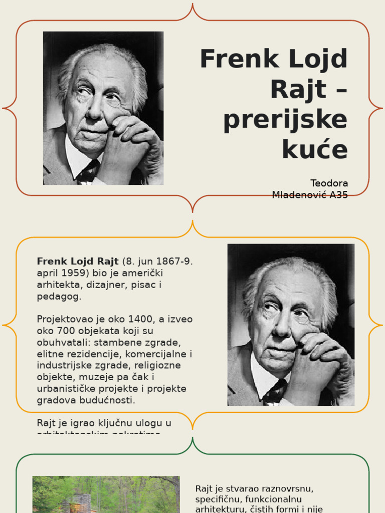 Frank Lojd Rajt - Prerijske Kuće | PDF