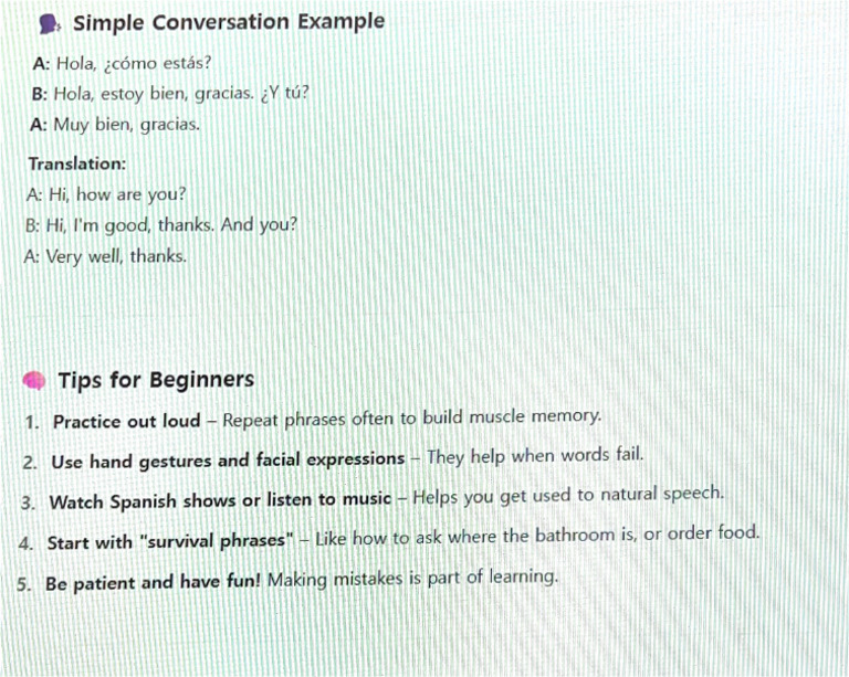 Simple Conversation Example | PDF
