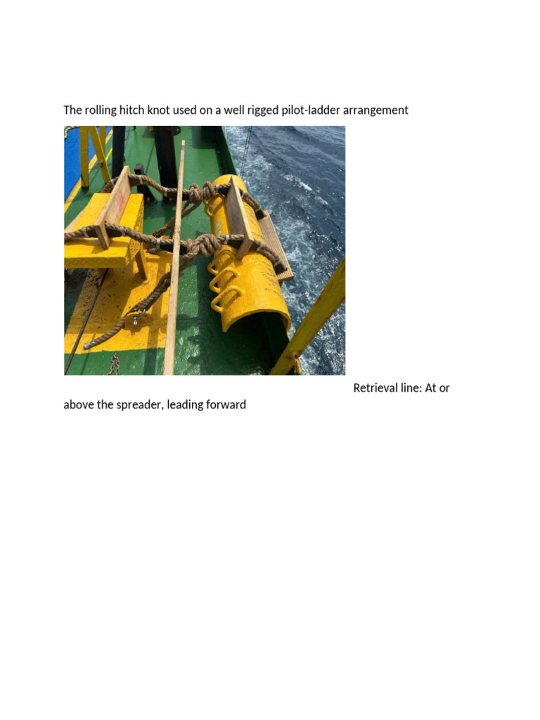 The Rolling Hitch Knot Used On A Well Rigged Pilot. | PDF
