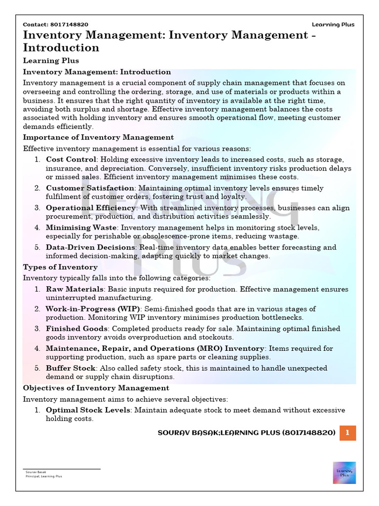 Or, Decision Sciences, Makaut, Inventory Management | PDF | Inventory | Management Accounting