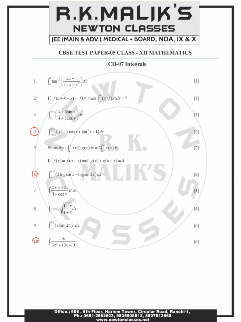 Integrals T5 BB | PDF
