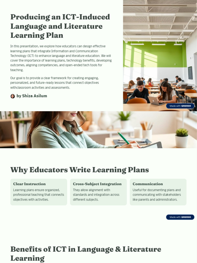 Producing An ICT Induced Language and Literature Learning Plan | PDF ...