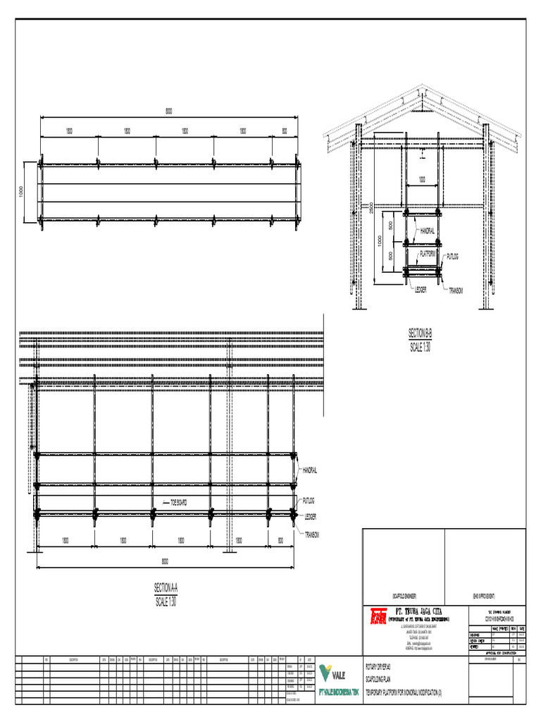 Scaffolding Plan for Monorail Modification | PDF | Scaffolding | Bamboo