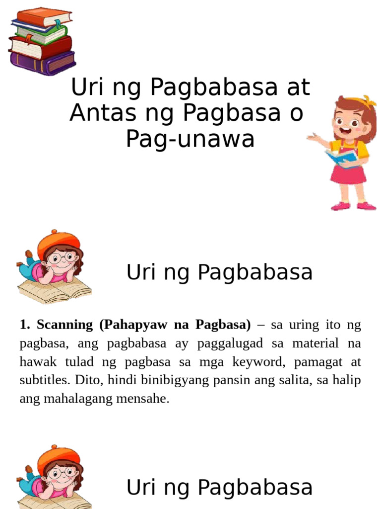 Uri NG Pagbasa at Antas NG Pagbasa at | PDF