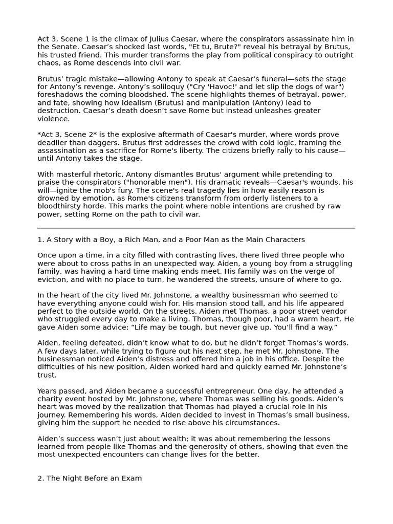 English Literature Project Work For ICSE Class 10 | PDF | Mark Antony ...