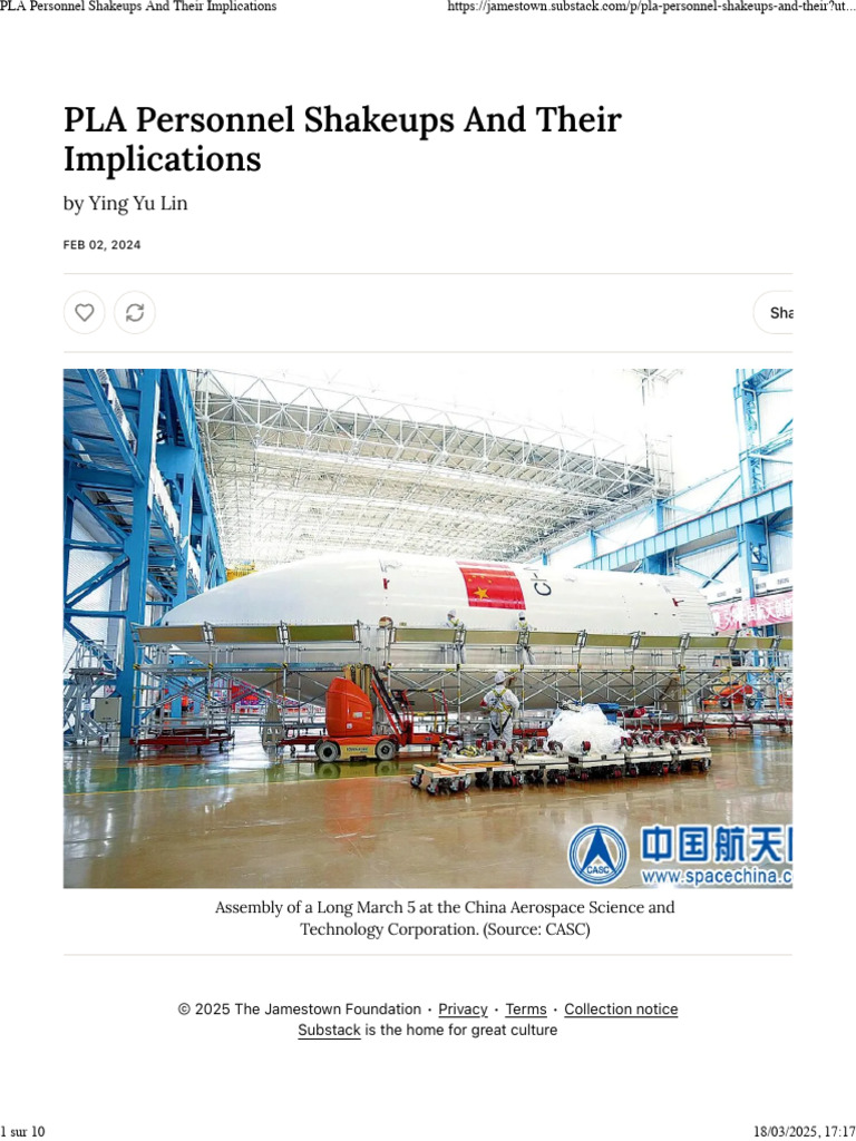 PLA Leadership Changes and Impacts | PDF | People's Liberation Army ...