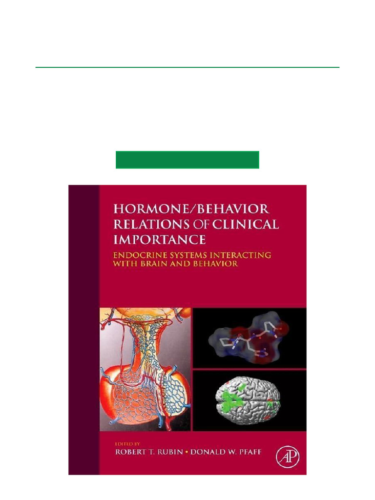 Hormone/Behavior Relations of Clinical Importance Endocrine Systems ...