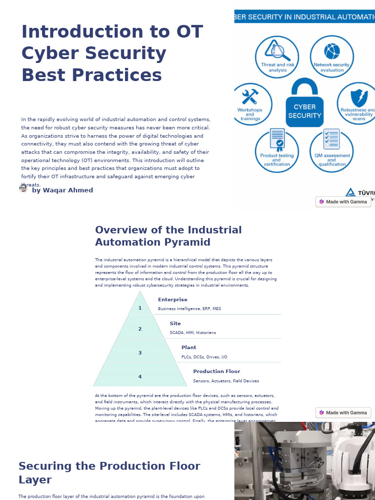 Introduction To OT Cyber Security Best Practices | PDF | Security ...