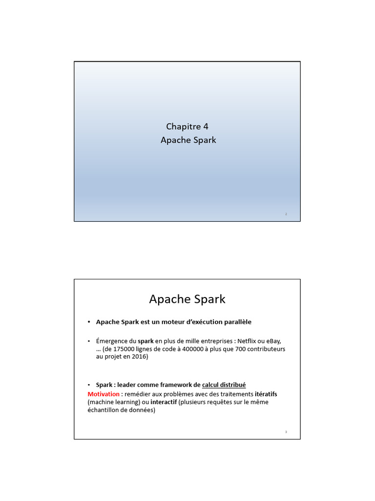 Introduction à Apache Spark et RDDs | PDF | Apache Spark | MapReduce