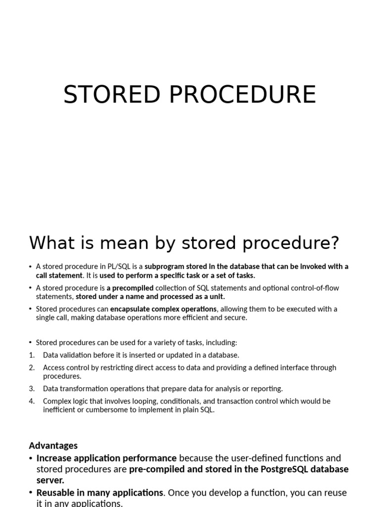 STORED PROCEDURE and Cursor | PDF | Pl/Sql | Parameter (Computer Programming)