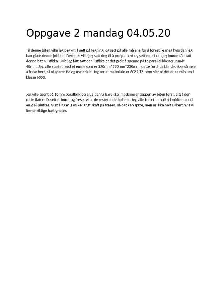 Oppgave 2 Mandag 04.05 | PDF