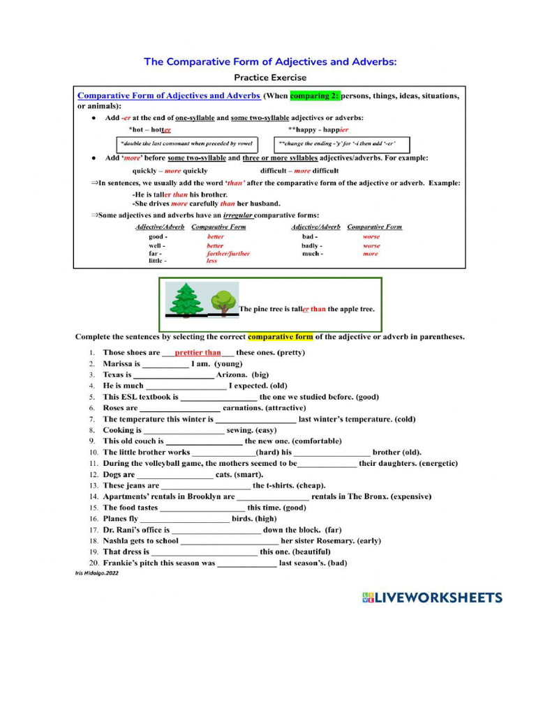 Comparative Degree Adjective Vs Adverb | PDF