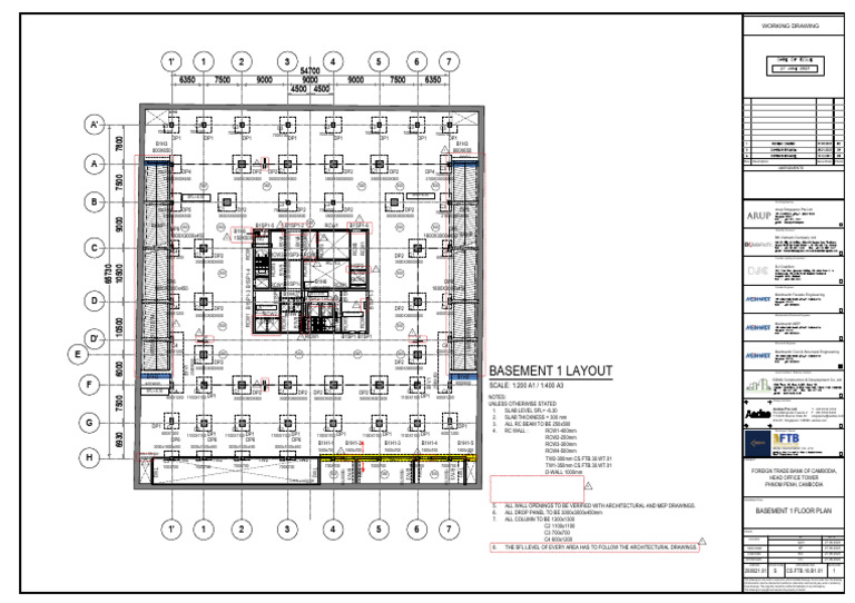 Basement Working Drawing Layout | PDF