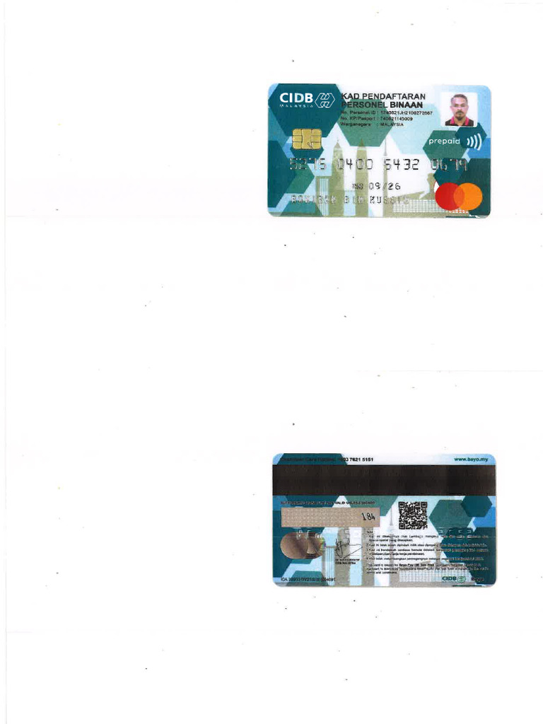 CIDB card exp 9.2026 | PDF