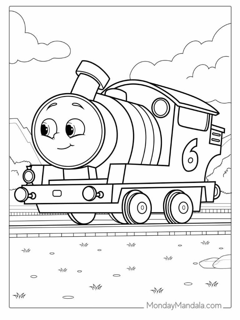 Coloring Page of Percy From Thomas and Friends | PDF