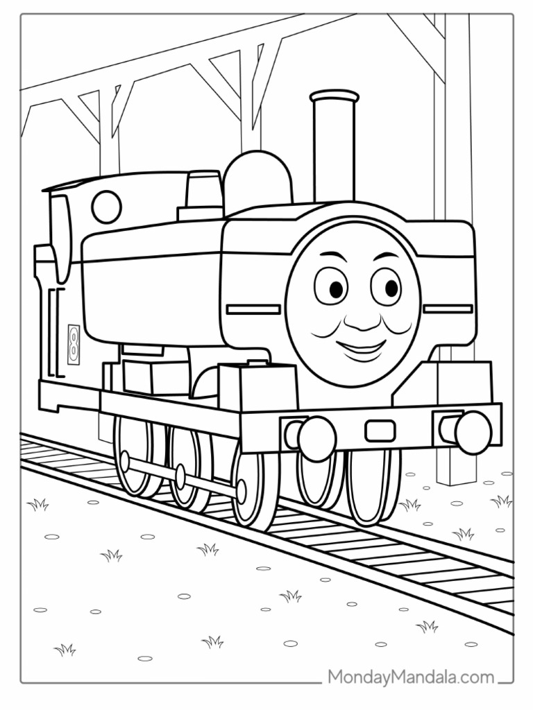 Duck The Train Coloring Sheet | PDF