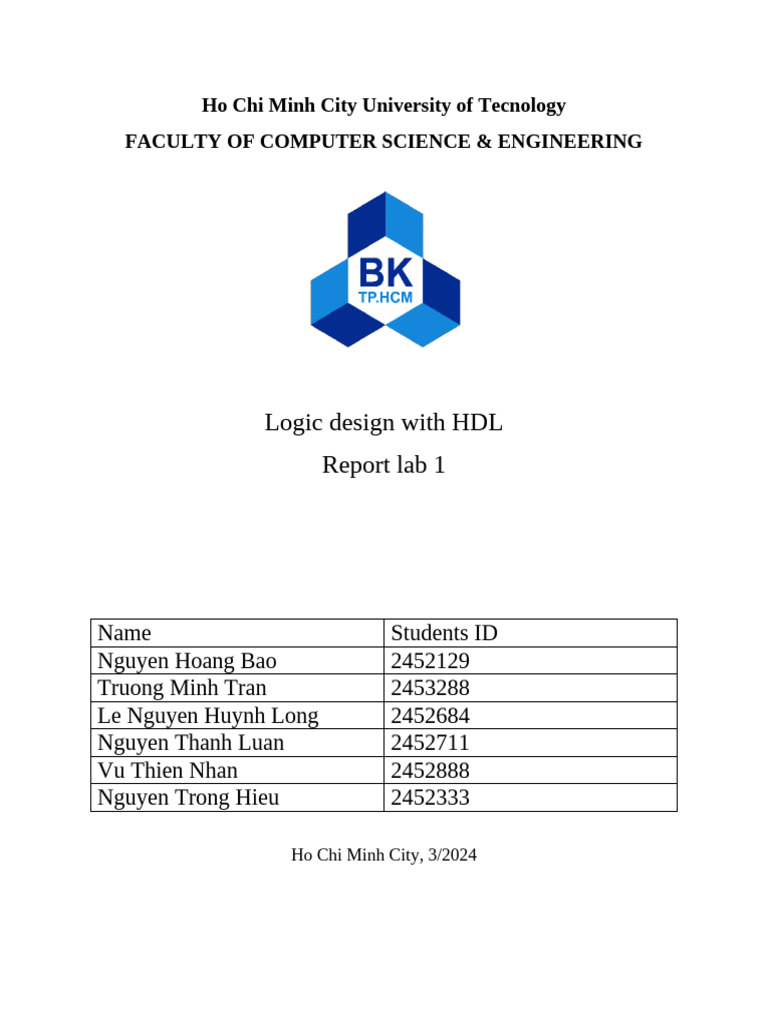 HDL-lab-1 | PDF