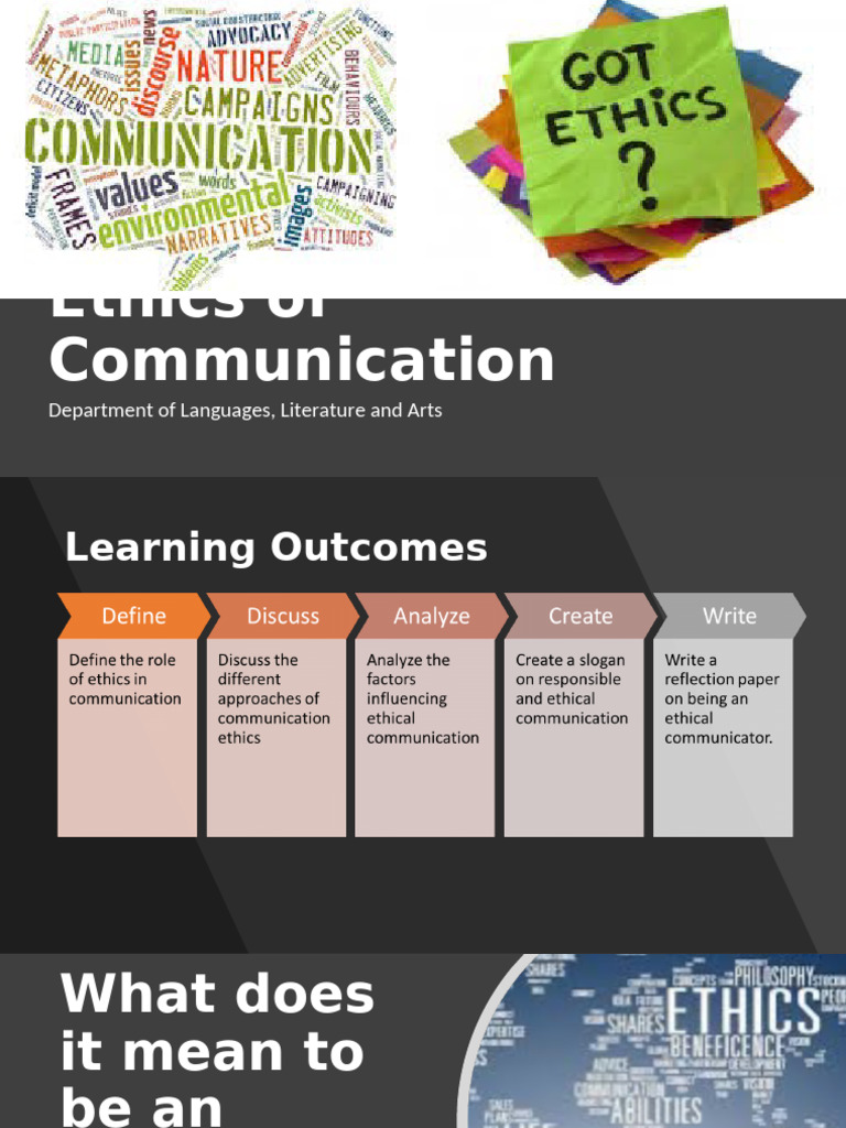 Ethics of Communication | PDF | Communication | Social Psychology