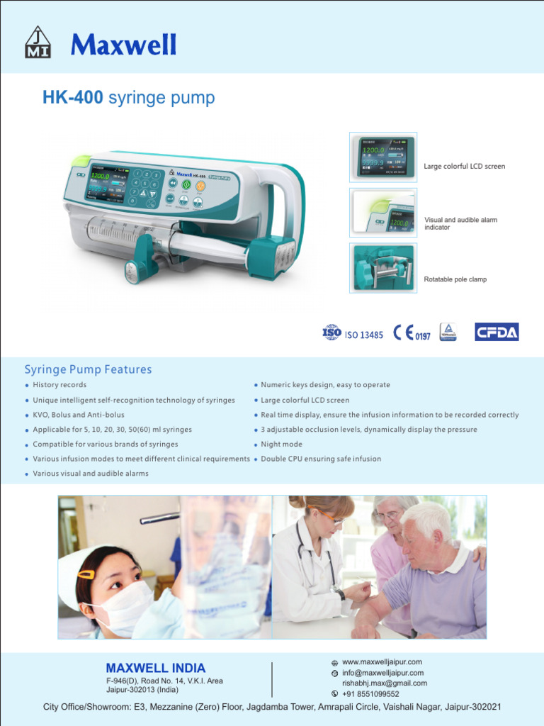 maxwell-hk-400-syringe-infusion-pump_250219_103613 | PDF | Intravenous ...