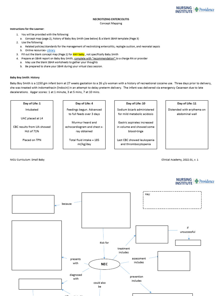 NEC in NICU: Baby Boy Smith Case Study | PDF | Inflammation | Preterm Birth