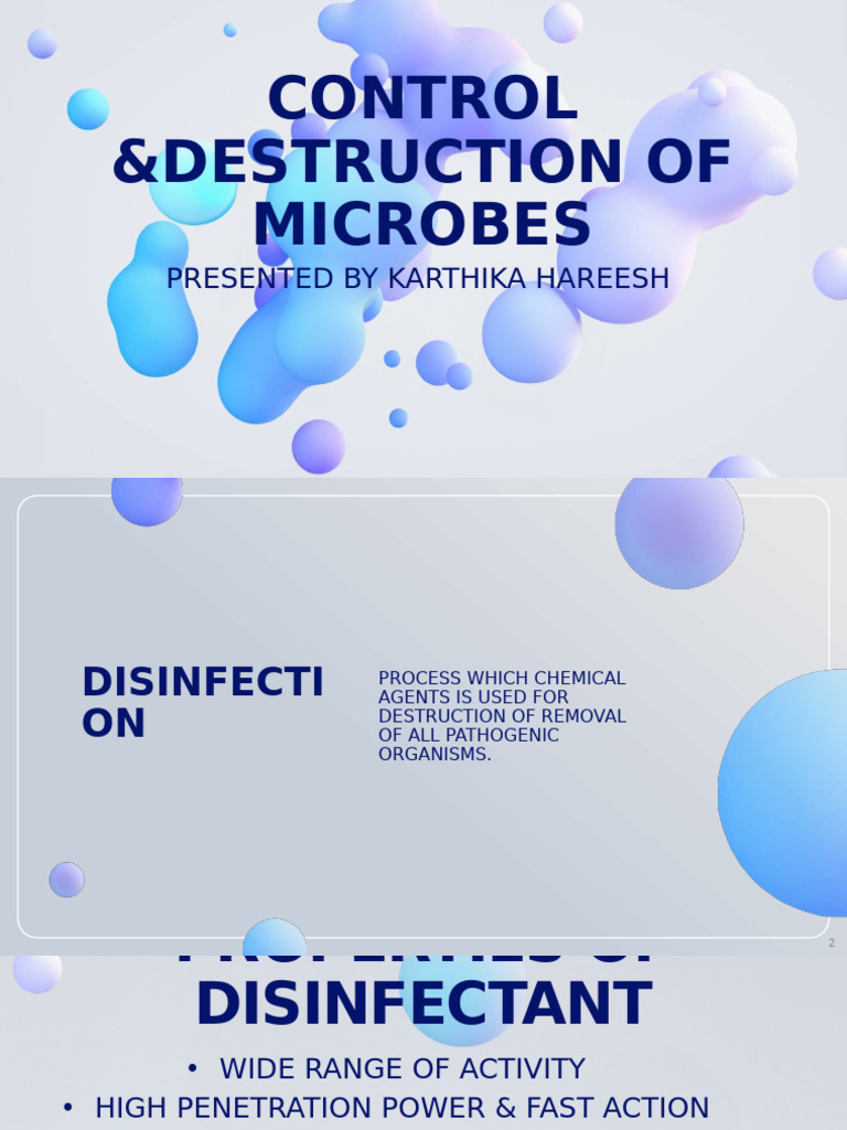 Control &destruction of Microbes | PDF | Infection | Antimicrobial