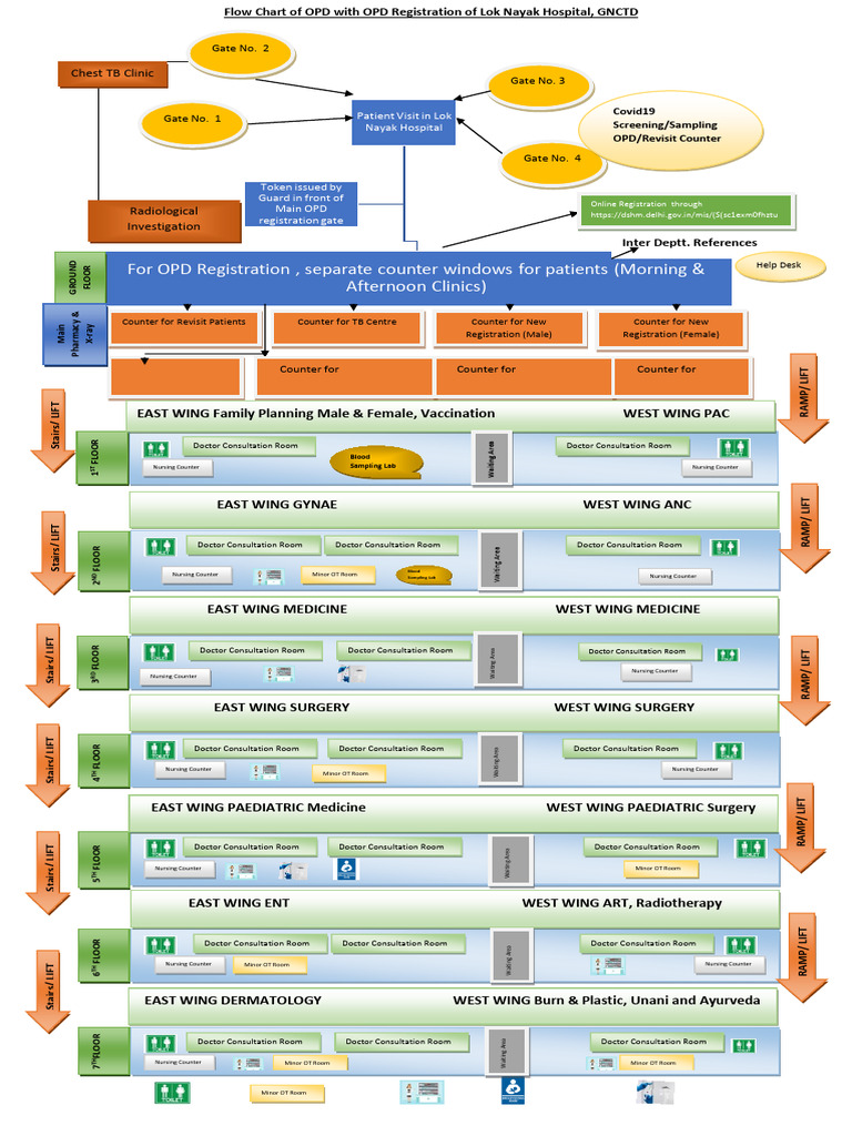 Final Flow Chart Opd LNJP 8th Feb 0 | PDF | Health Sciences | Health Care