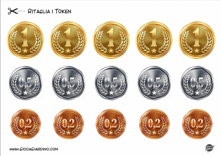 Gettone Token Economy Da Stampare Oro Argento Bronzo | PDF
