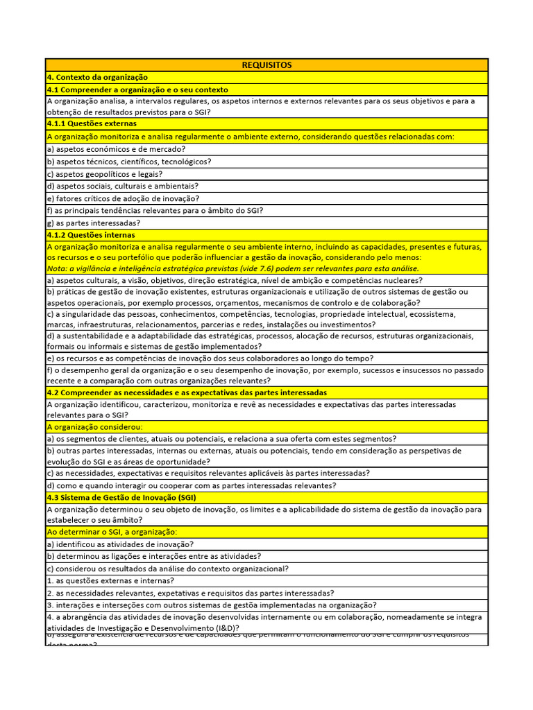 Checklist NP 4457-2021.cleaned | PDF | Inovação | Planejamento