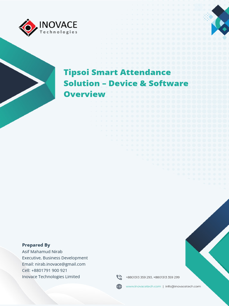 Tipsoi Smart Attendance Solution – Device & Software Overview | PDF