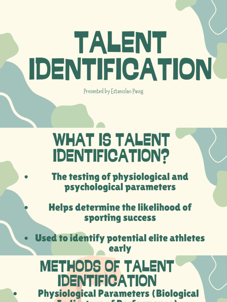 Talent Identification | PDF