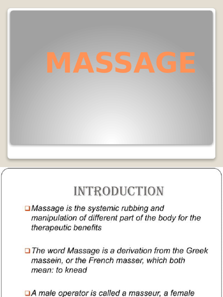 Massage | PDF