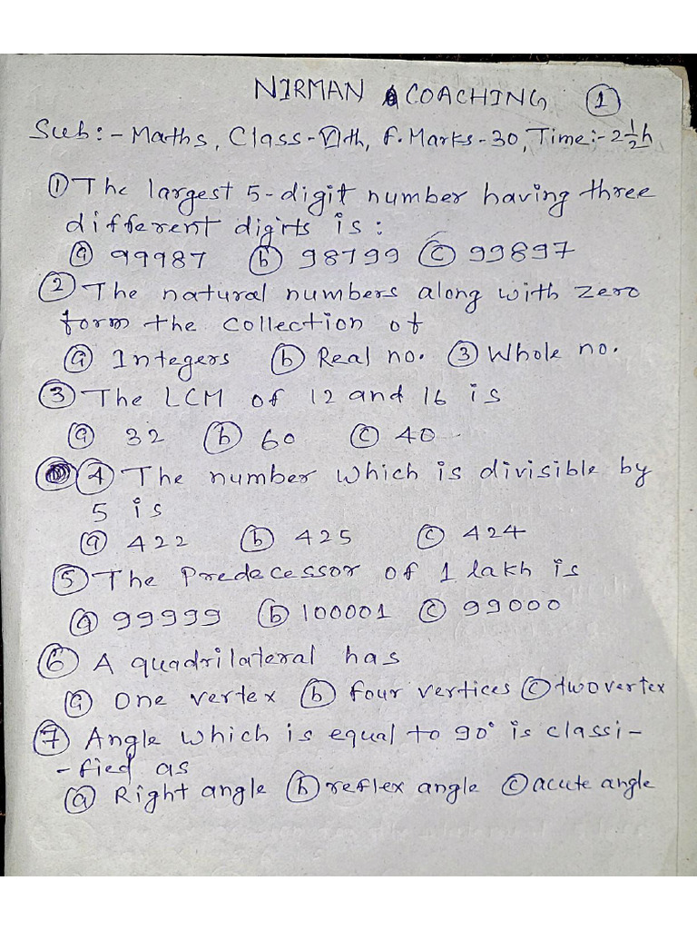6th Maths | PDF