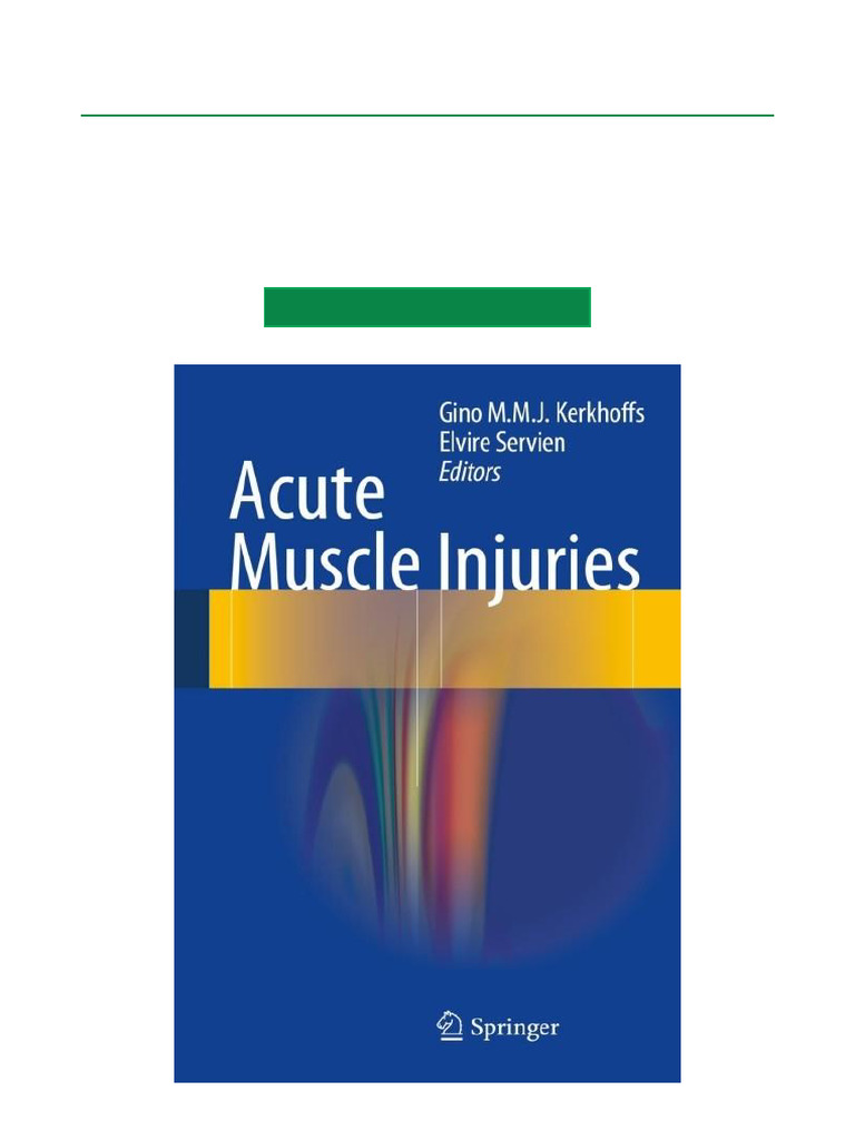 Acute Muscle Injuries Premium Download | PDF | Physical Therapy