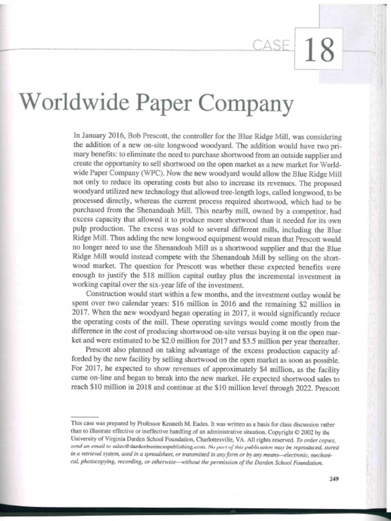 Worldwide Paper Company | PDF