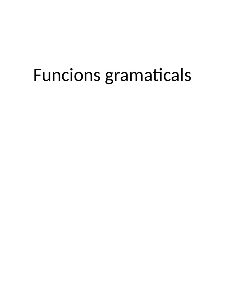 Còpia de Sintaxi - Oracio Simple - Complements Verbals I Pronoms ...