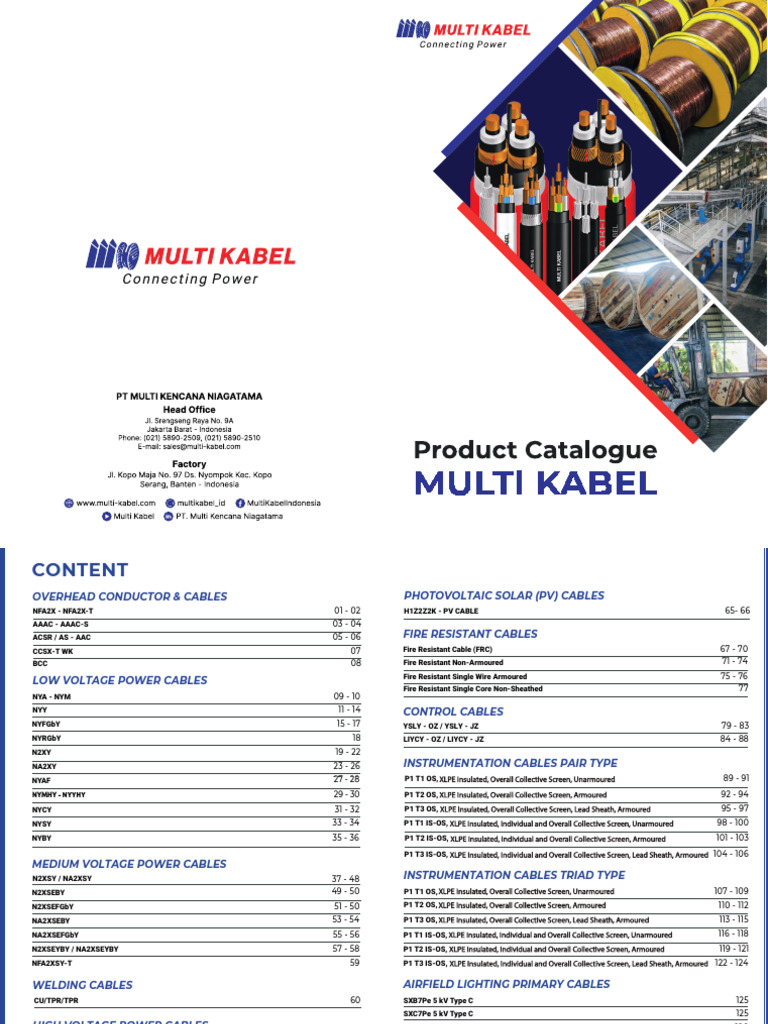 Multi Kabel Product Catalogue Overview | PDF | Insulator (Electricity ...