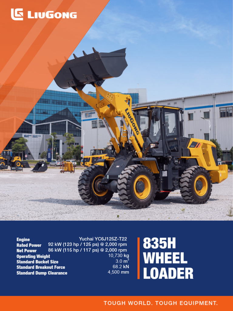 835H Tier 2 Yuchai BS205 3.0m3 Bucket 4.5m Dump Height | PDF | Brake | Steering