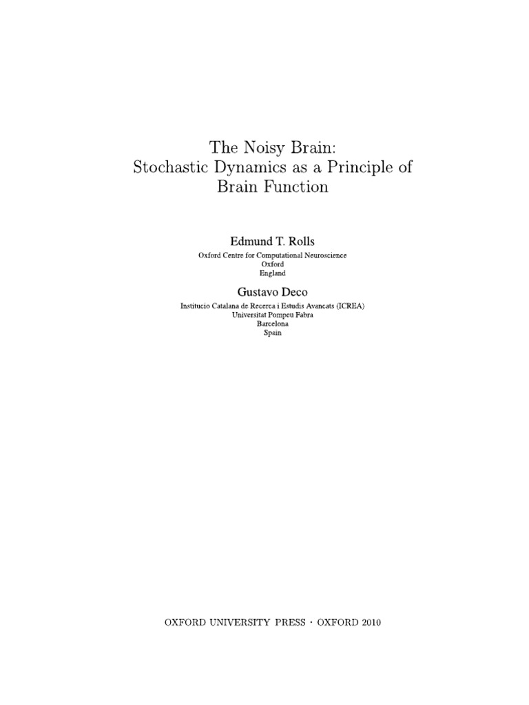 The Noisy Brain | PDF
