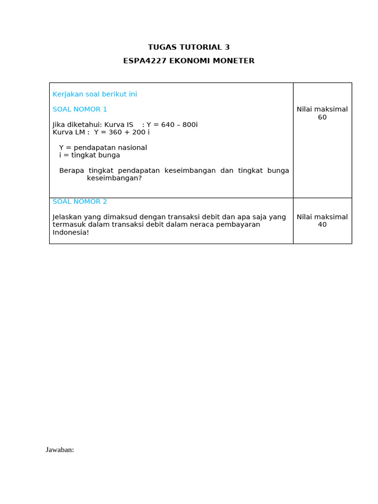 TMK 3 - Ekonomi Moneter | PDF