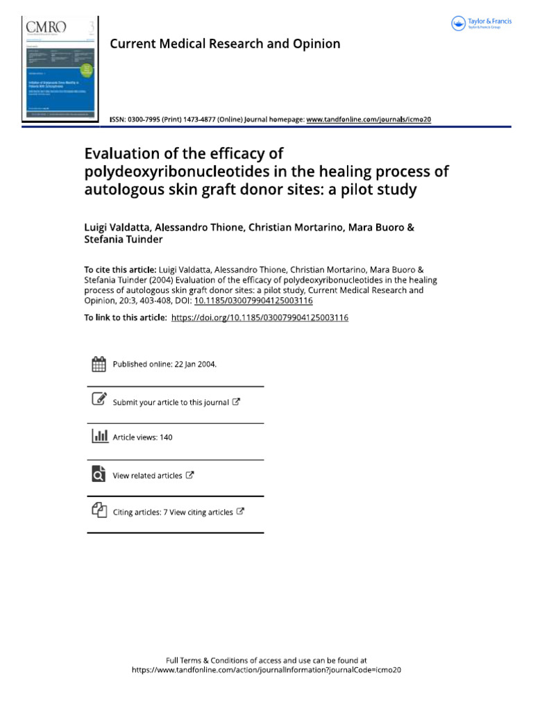 PRDN Autologous Skin Graft Healing | PDF