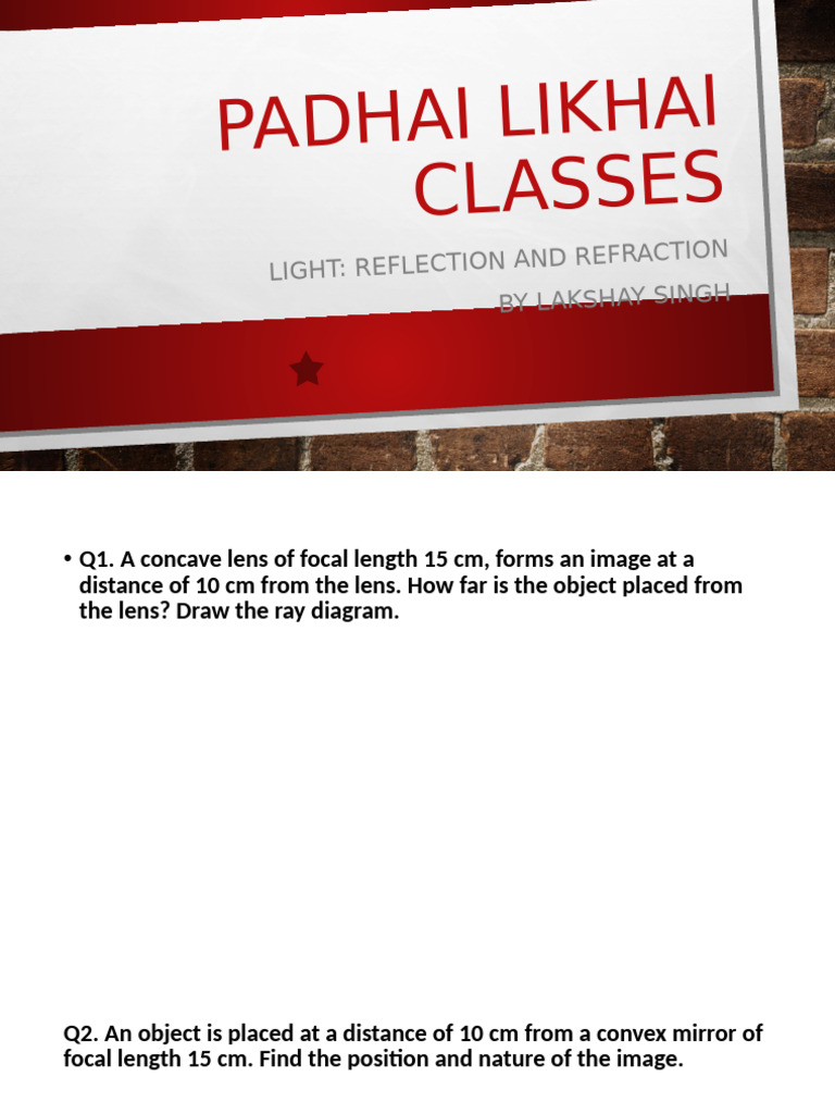 Class 10 Light | PDF