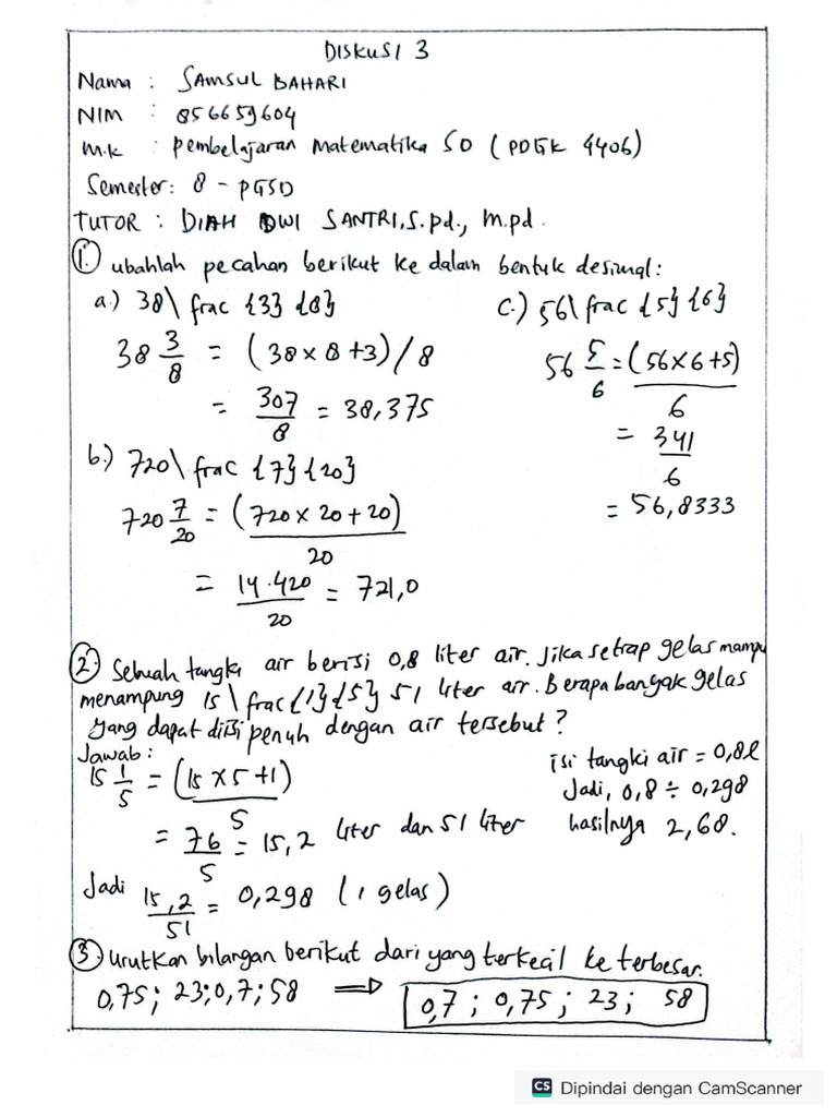 samsul bahari_MTK_diskusi 3 (1) | PDF